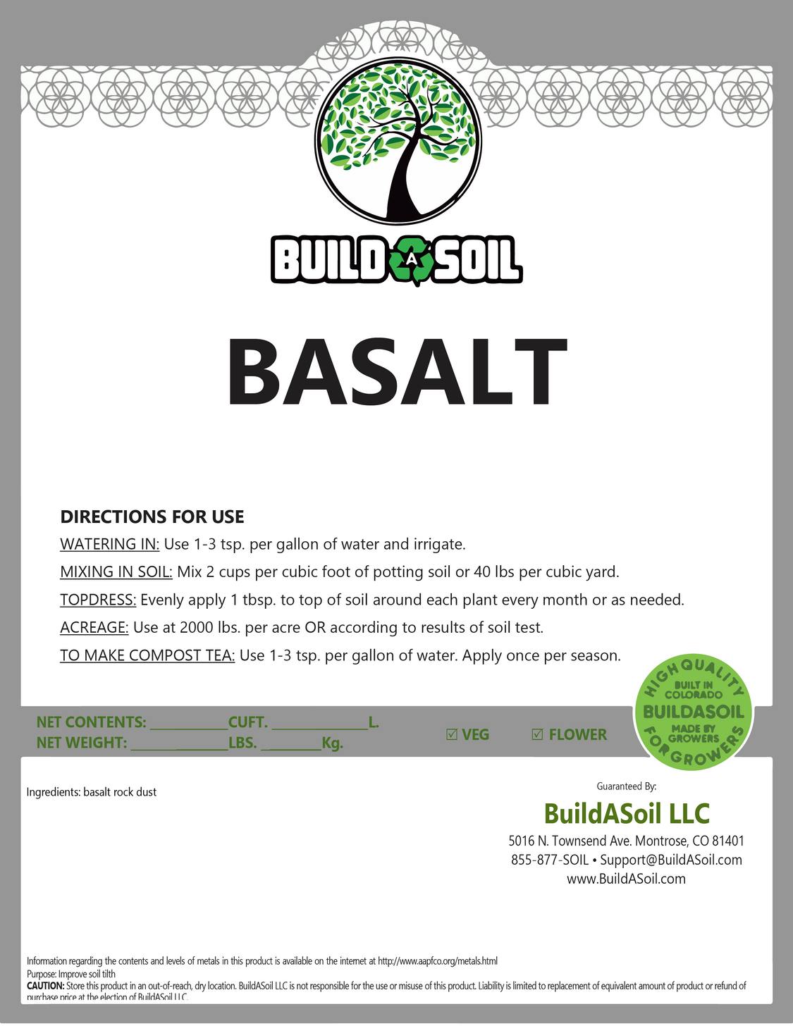 Premium Basalt Rock Dust - Enhance Soil Health | BuildASoil"
