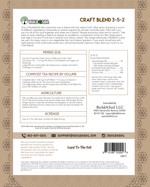 BuildASoil Craft Blend Pack - Organic Soil Nutrients