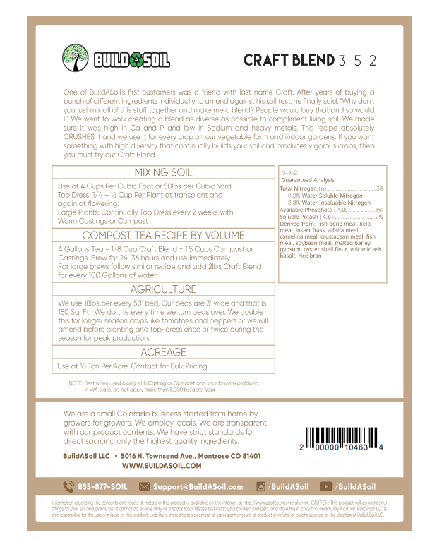 BuildASoil Craft Blend Pack - Organic Soil Nutrients